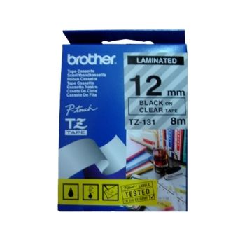 BROTHER 兄弟牌 12mm TZe-131 謢貝標籤帶 透明底黑字 - PChome 24h購物