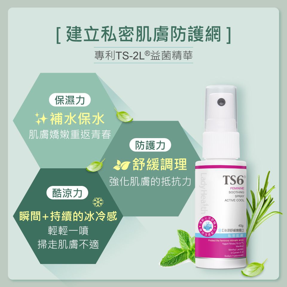 ts6 護一生 沁涼舒緩噴霧 40g - PChome 24h購物