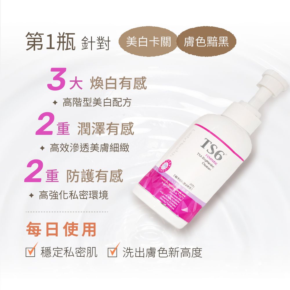 ts6 護一生 極淨白私密潔膚露250g X3入 - PChome 24h購物