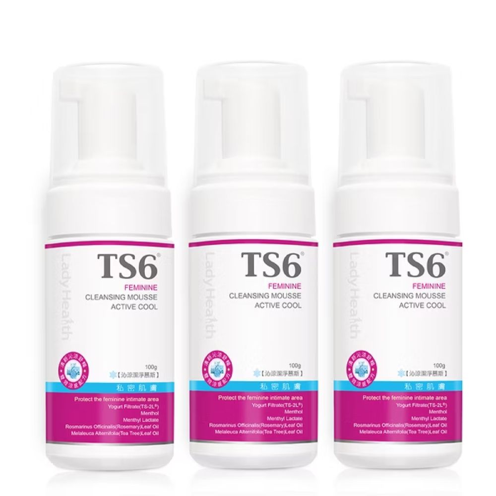 ts6 護一生 沁涼潔淨慕斯100gX3 - PChome 24h購物