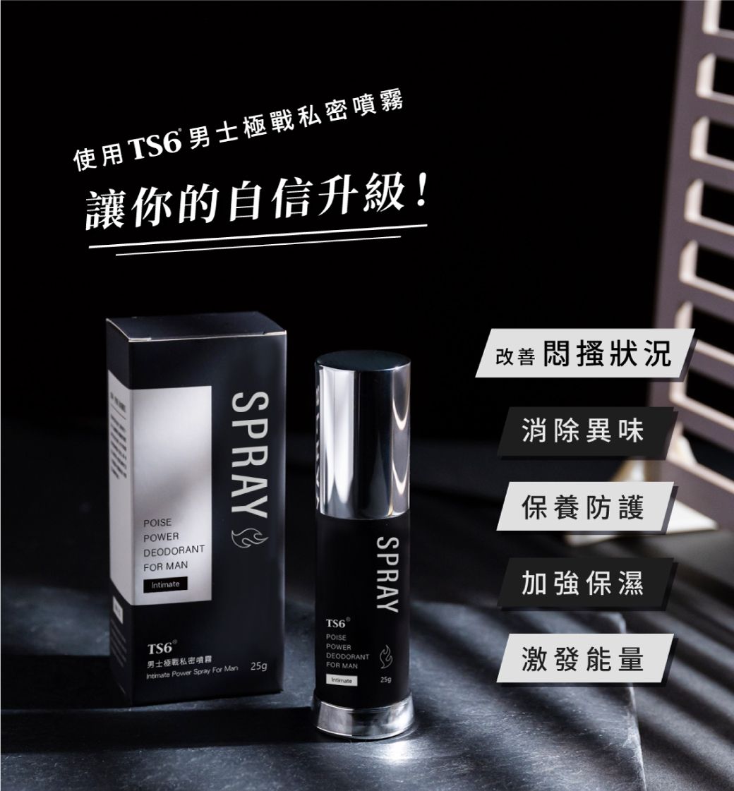 ts6 護一生 男士極淨私密沐浴露(舒涼)330g+男士極戰私密噴霧25g - PChome 24h購物