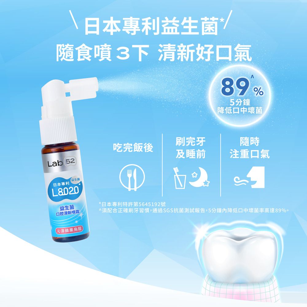 Lab52 齒妍堂 L8020益生菌口腔清新噴霧20ml_口味任選 - PChome 24h購物