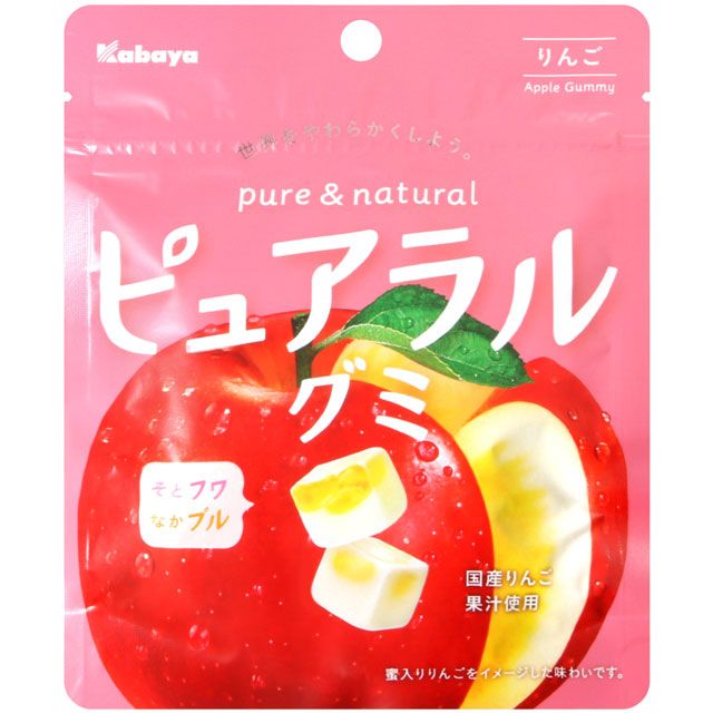 Kabaya 卡巴 Pureral軟糖-蘋果風味 (58g) - PChome 24h購物