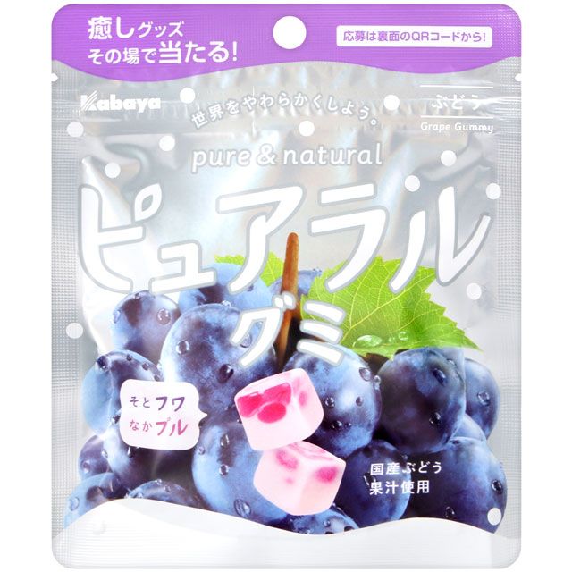 Kabaya 卡巴 Pureral軟糖-葡萄風味 (58g) - PChome 24h購物