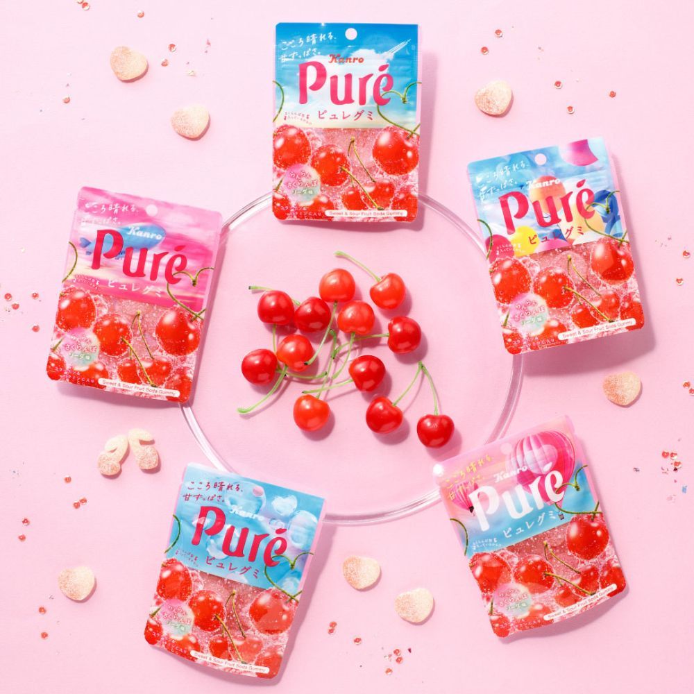 Kanro 甘樂 日本 Pure鮮果實軟糖-櫻桃汽水口味 (52g) - PChome 24h購物