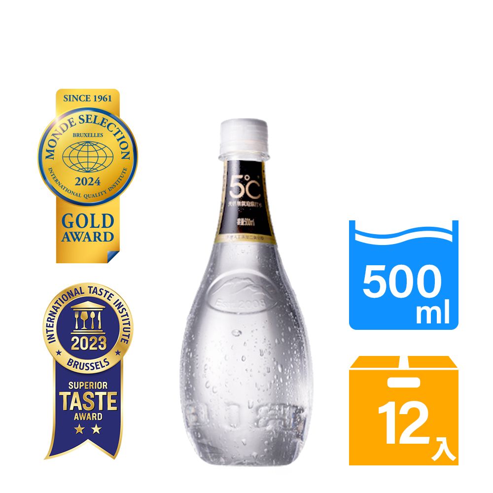 【海昌5℃】天然無氣泡蘇打水500MLx12入/箱 - PChome 24h購物