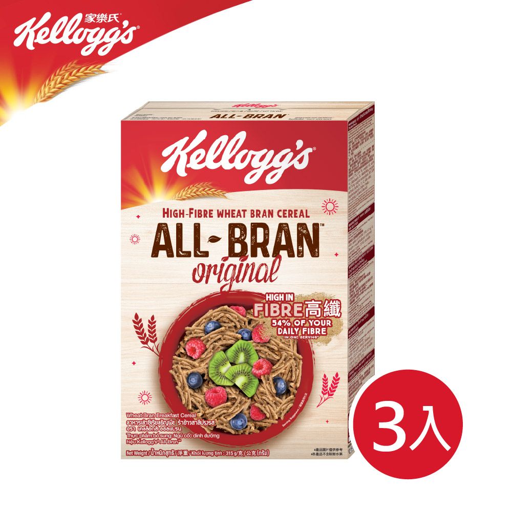 家樂氏 高纖麥麩315g*3入組 - PChome 24h購物