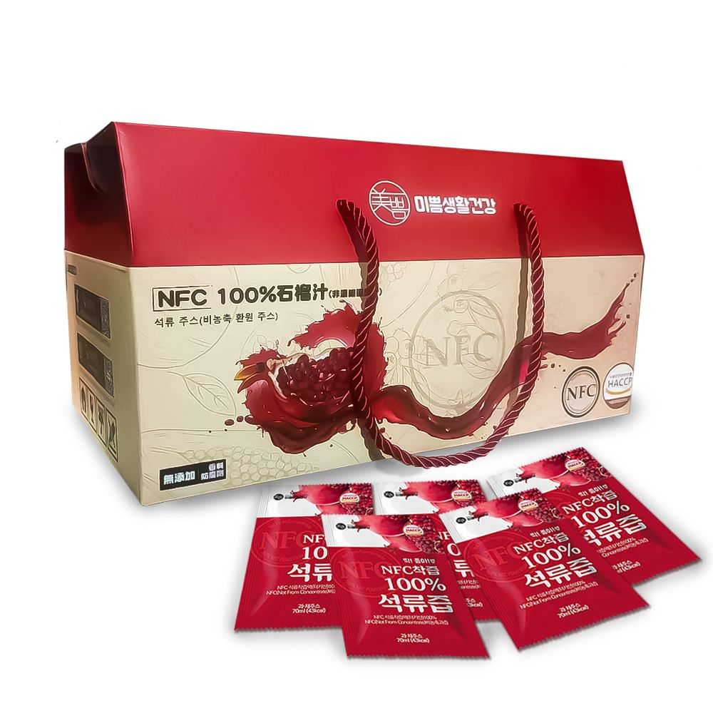 韓國【MIPPEUM美好生活】NFC 100%紅石榴汁 70mlx30入禮盒組 (NFC認證百分百原汁) - PChome 24h購物