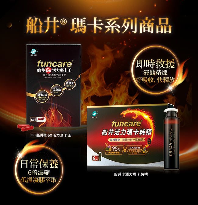 funcare 船井 活力瑪卡純精6盒榮耀組(6瓶入/盒x6盒) - PChome 24h購物