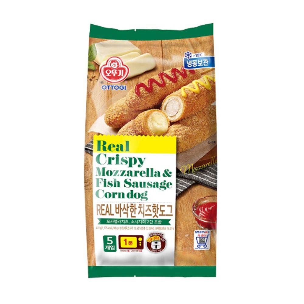 Ottogi 不倒翁 韓國韓式脆皮起司魚肉熱狗 400G(80g*5入)x2 - PChome 24h購物
