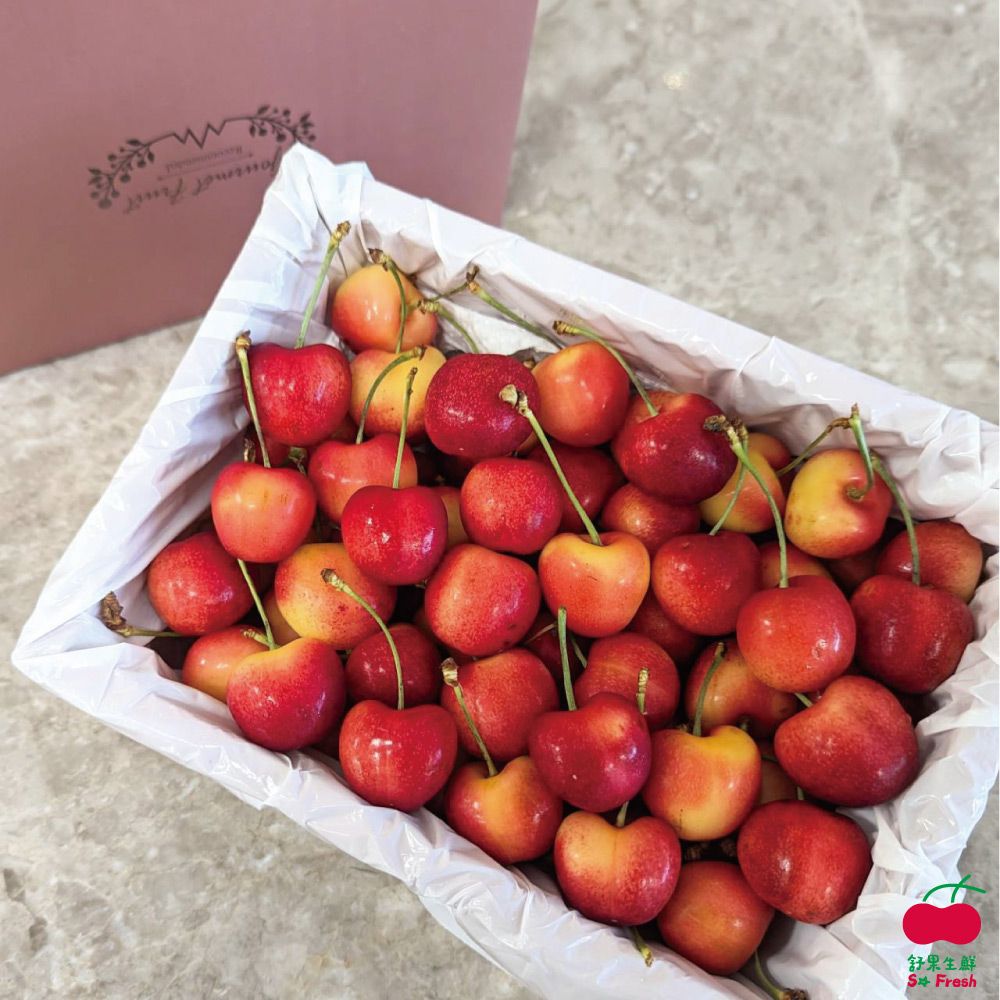 【舒果SoFresh】美國華盛頓空運白櫻桃#9.5R_1公斤禮盒x1盒(約1kg/禮盒_空運櫻桃_冷藏配送) - PChome 24h購物