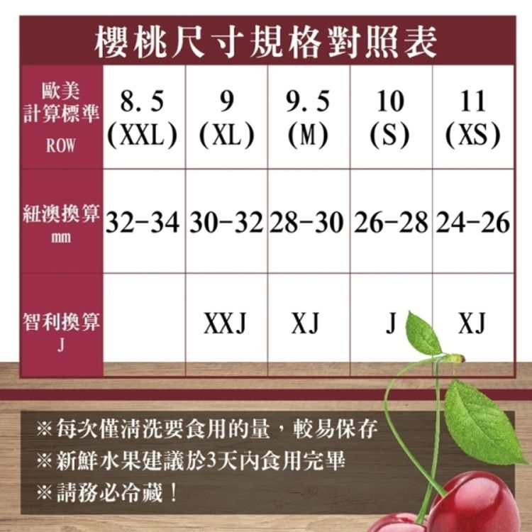 WANG蔬果 美國華盛頓8.5R櫻桃(原箱5kg) - PChome 24h購物