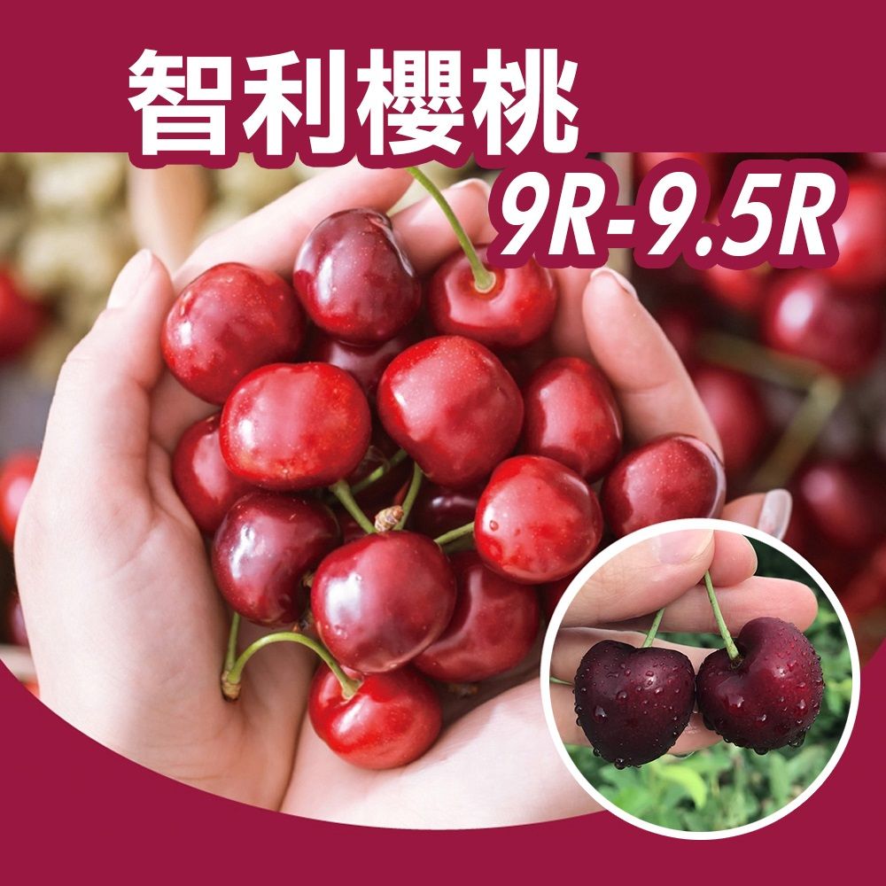 水果達人 智利鮮甜9R-9.5R櫻桃1kg禮盒*2 - PChome 24h購物