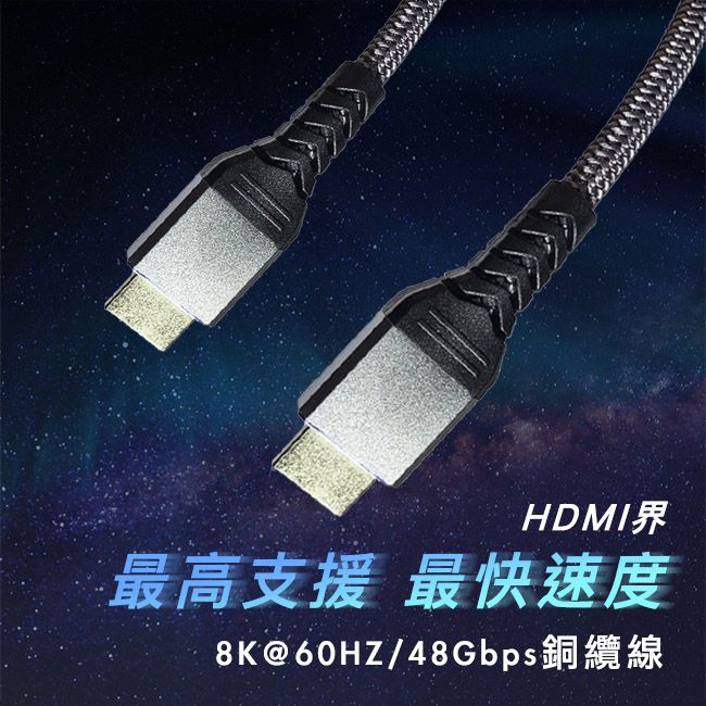MoZuo 魔宙 HDMI2.1協會認證 電競8K@60HZ/48Gbps銅纜編織線 5M - PChome 24h購物