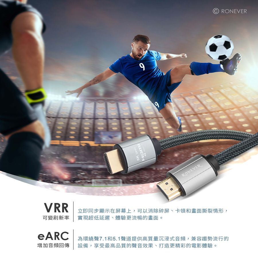 RONEVER HDMI鋁合金傳輸線-1.5米(2.1) (VPH-HDMI-4B15) - PChome 24h購物