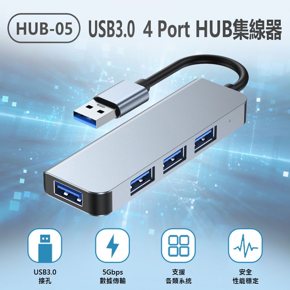 HUB-05 USB3.0 4 Port HUB集線器 - PChome 24h購物