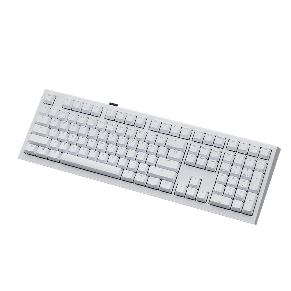 Ducky 創傑 ONE X 無線三模 線性電感軸 PBT 二色成形 100% 白色 英文 - PChome 24h購物