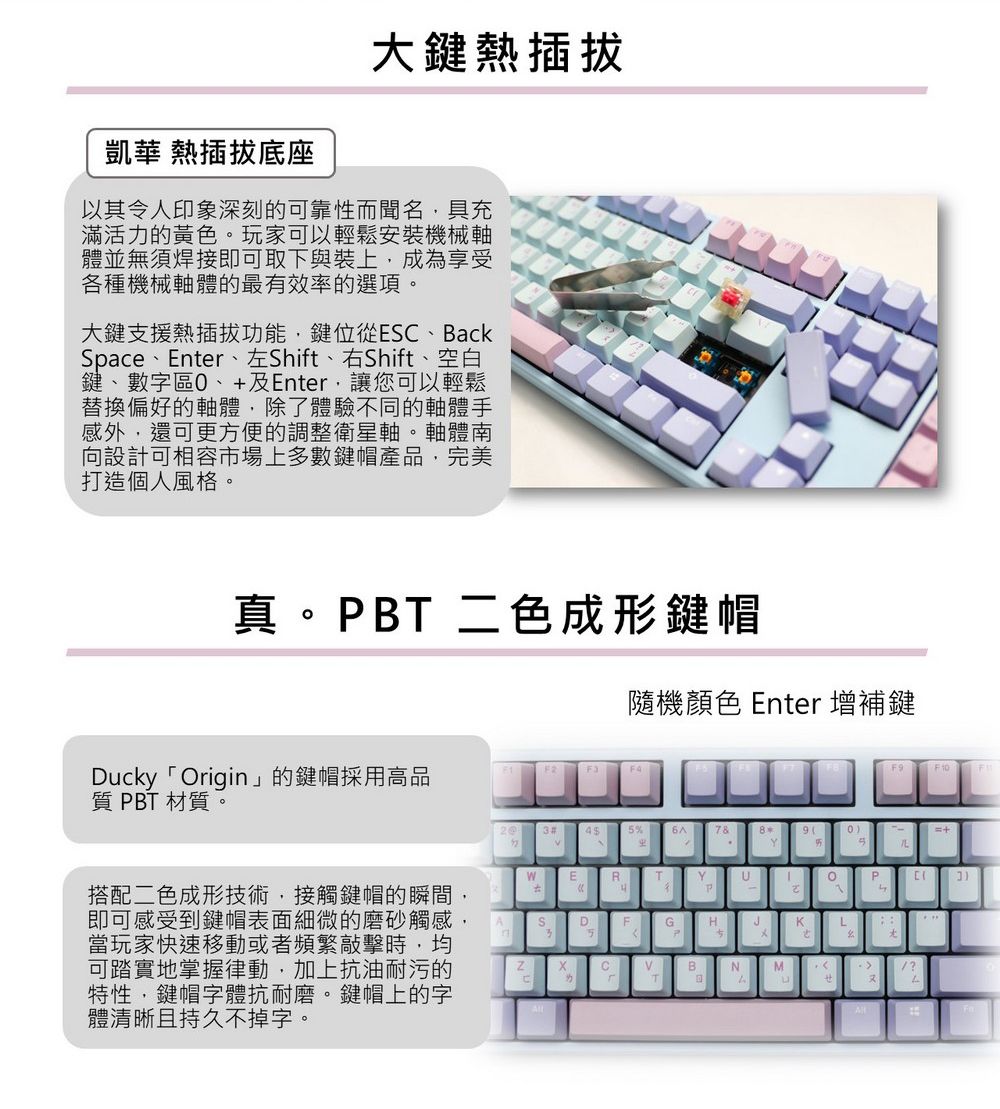 Ducky 創傑 Origin 馬卡龍 100% 機械式鍵盤 (Cherry軸 / PBT鍵帽 / 中文) - PChome 24h購物