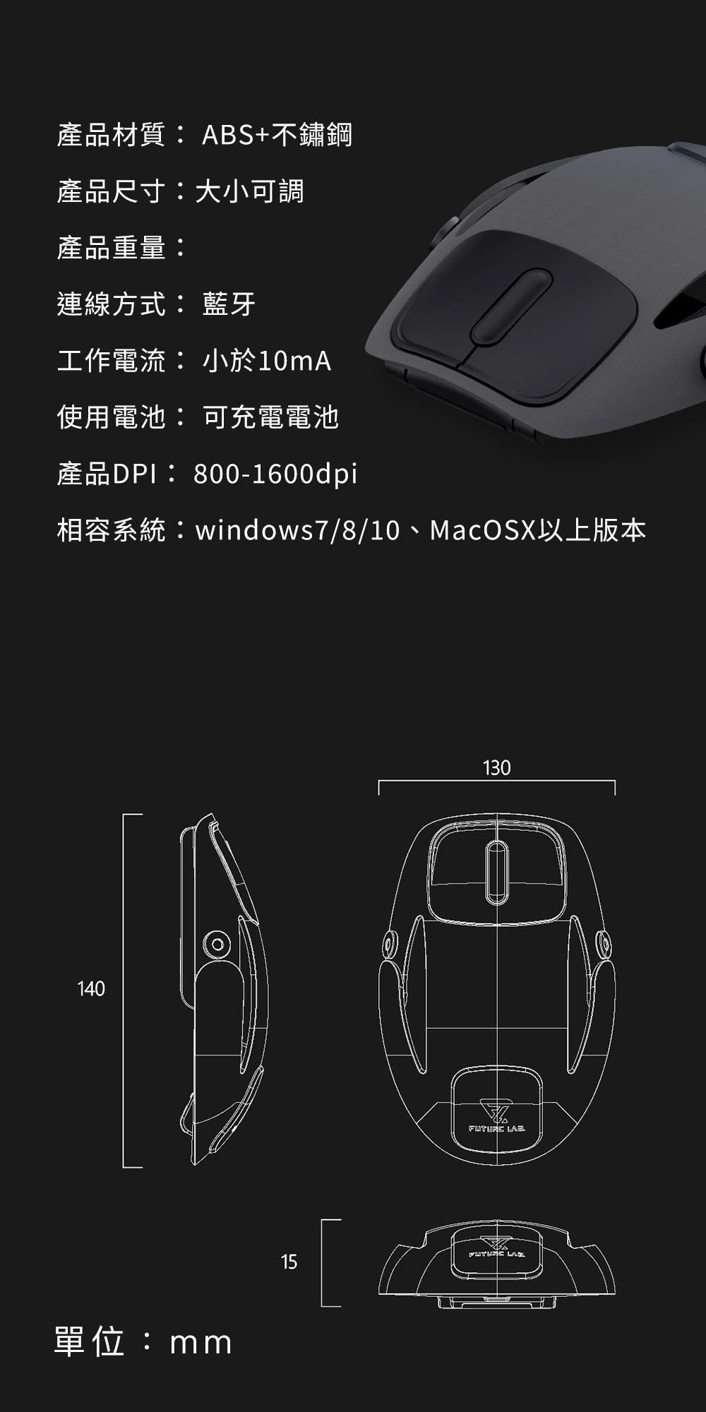Future Lab. 未來實驗室 Mo1 變形工學滑鼠 - PChome 24h購物