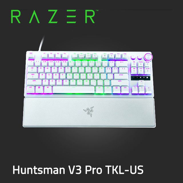 RAZER 雷蛇 Huntsman V3 Pro TKL 機械式鍵盤(光學軸/英文)-白色 - PChome 24h購物