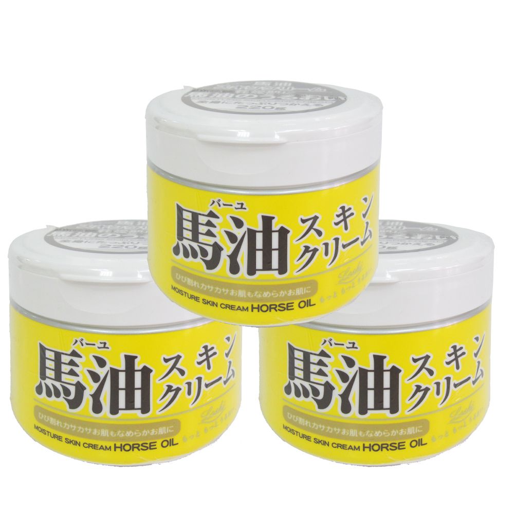 loshi 日本製 日本高純度馬油護膚膏 / 乳霜-220g-3瓶 - PChome 24h購物