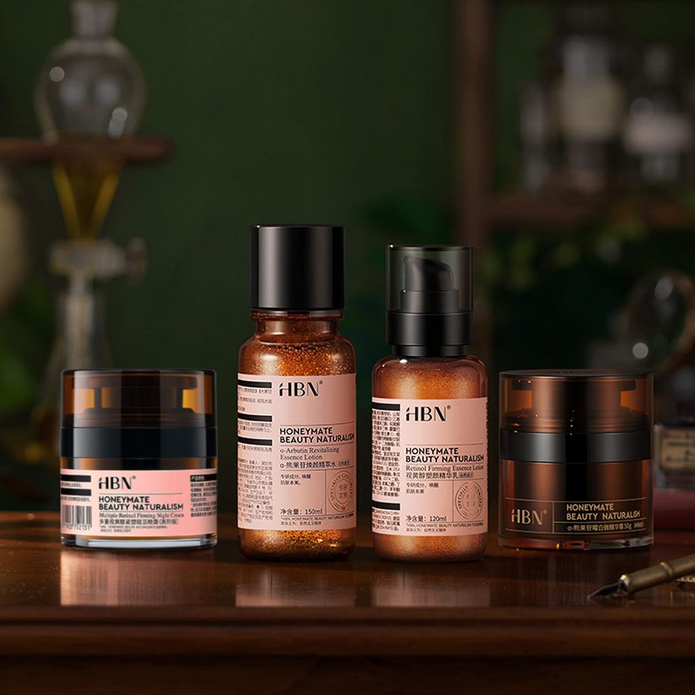 HBN 早C晚A水乳雙霜亮白組 (特證版發光水150ml+雙A乳120ml+雙A晚霜50g+原白霜50g) - PChome 24h購物