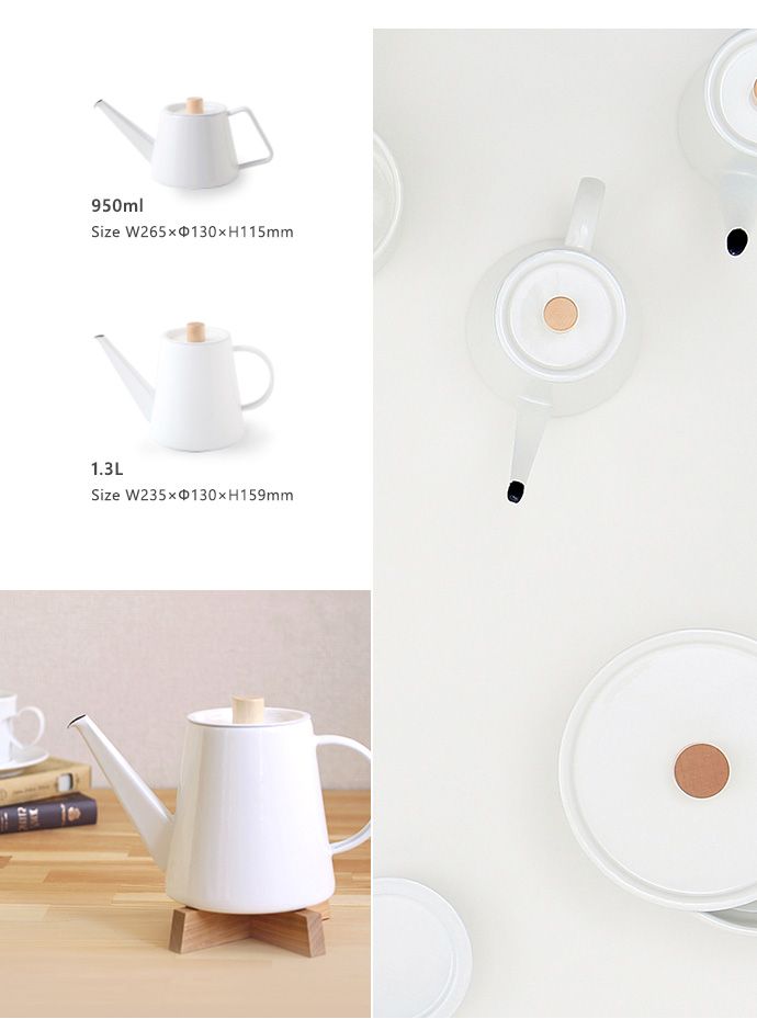 【日本FORMLADY】小泉誠 kaico日製琺瑯細口手沖壺-1.3L (IH爐可使用) - PChome 24h購物