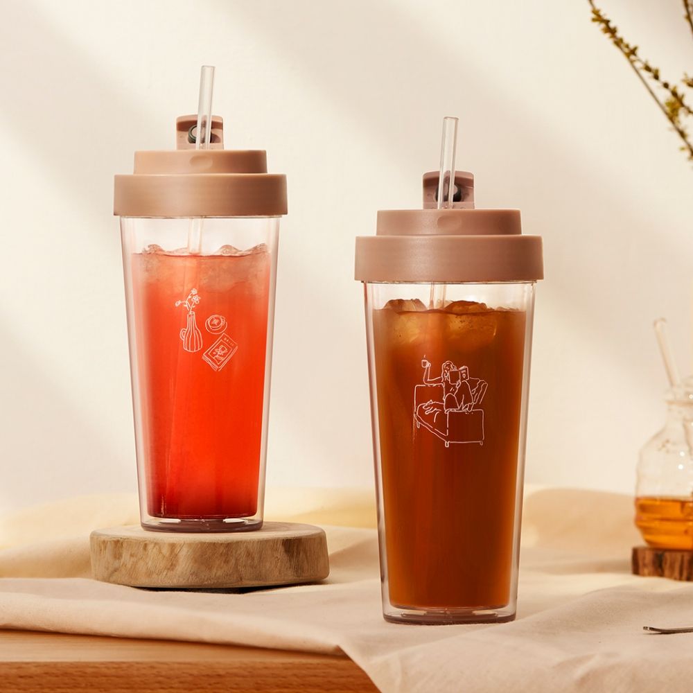 Oolab 良杯製所 750ml 獨處系列 Ecozen透明雙層隨行杯 - PChome 24h購物