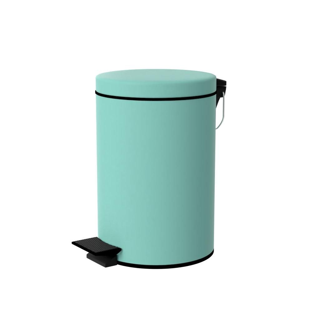 TRENY 加厚 緩降 不鏽鋼垃圾桶 8L (湖水藍) - PChome 24h購物