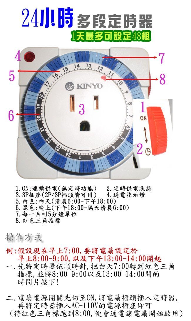 【KINYO】24小時指撥式多段定時器(TM-2) - PChome 24h購物
