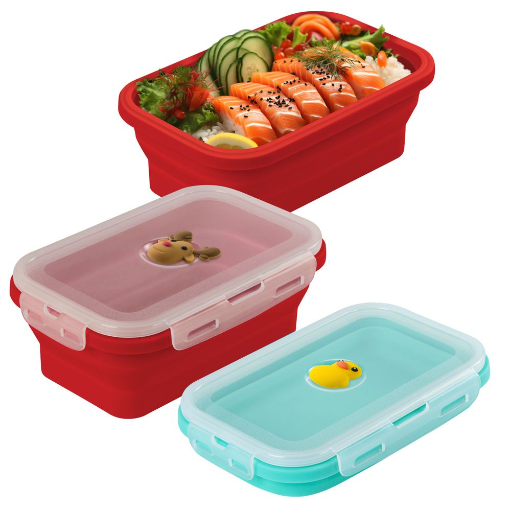 Bone Bone款系列矽膠摺疊保鮮盒-800ml - PChome 24h購物