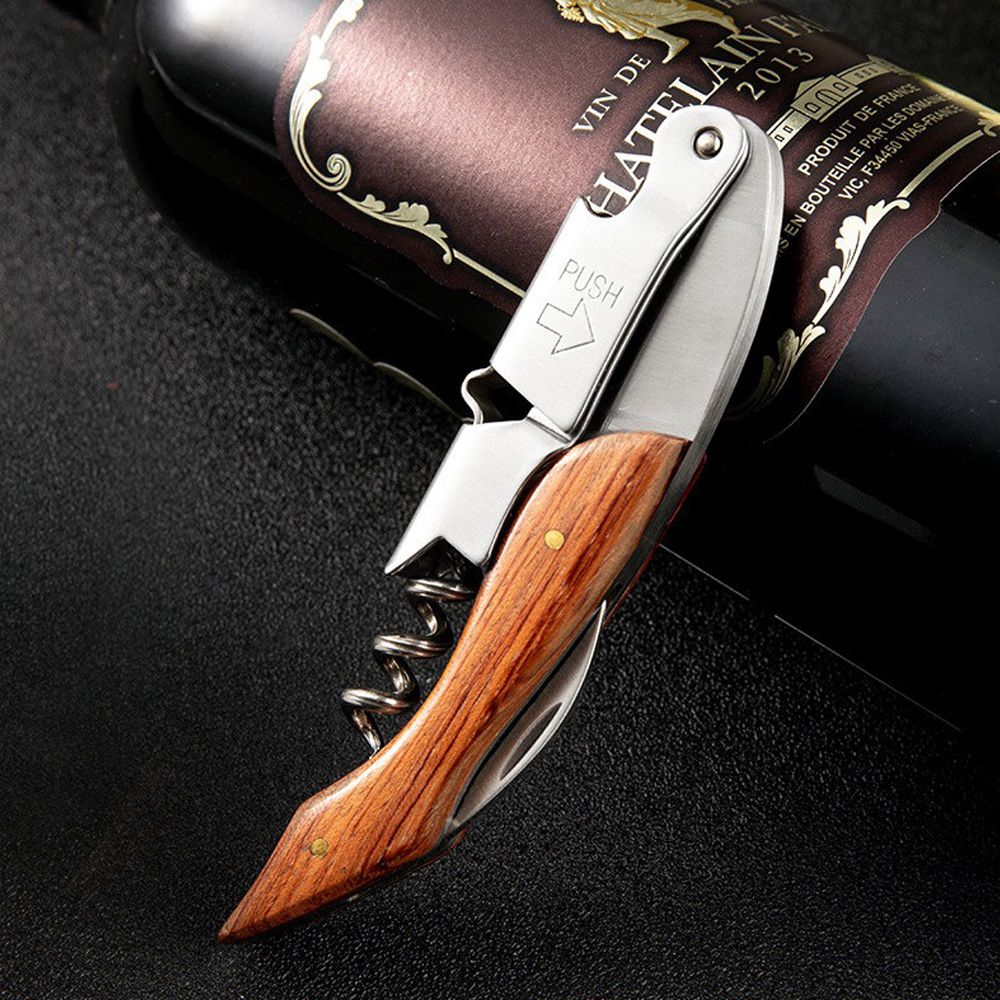 DAODI 挪威森林 頂級不鏽鋼木柄紅酒開瓶器含皮套(開酒器 開罐器) - PChome 24h購物