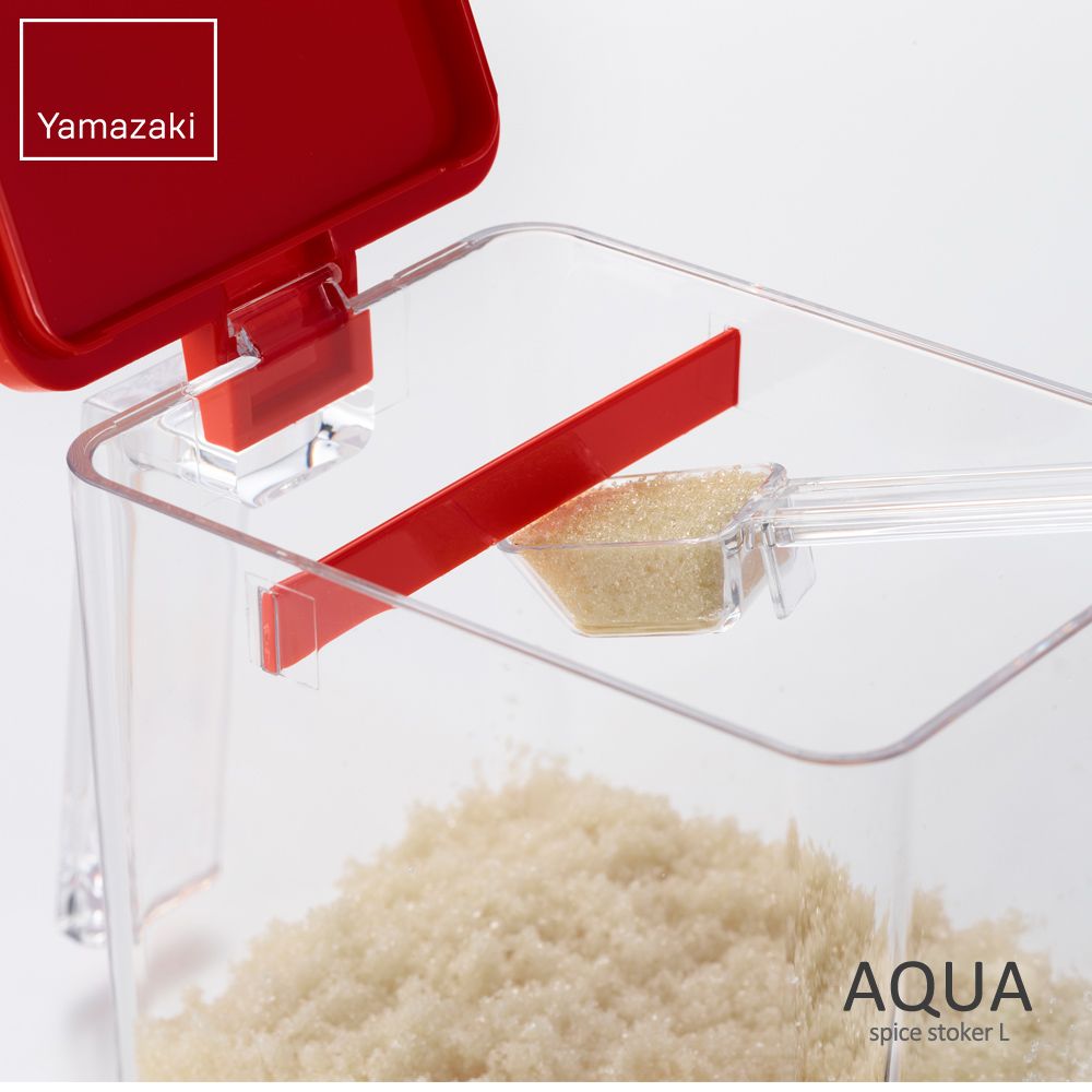 YAMAZAKI 山崎 AQUA調味料盒-L(紅)日本百年品牌調味盒/收納罐/調味罐/鹽罐/糖罐 - PChome 24h購物