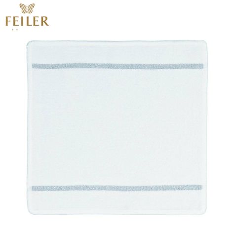 【Feiler】質感純白方巾(25x25)銀 - PChome 24h購物