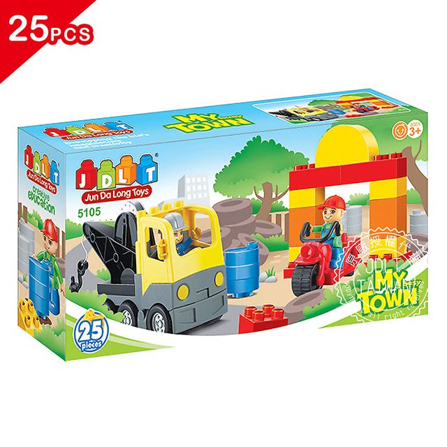JDLT 大顆粒積木 城鎮系列 拖吊車組 - PChome 24h購物