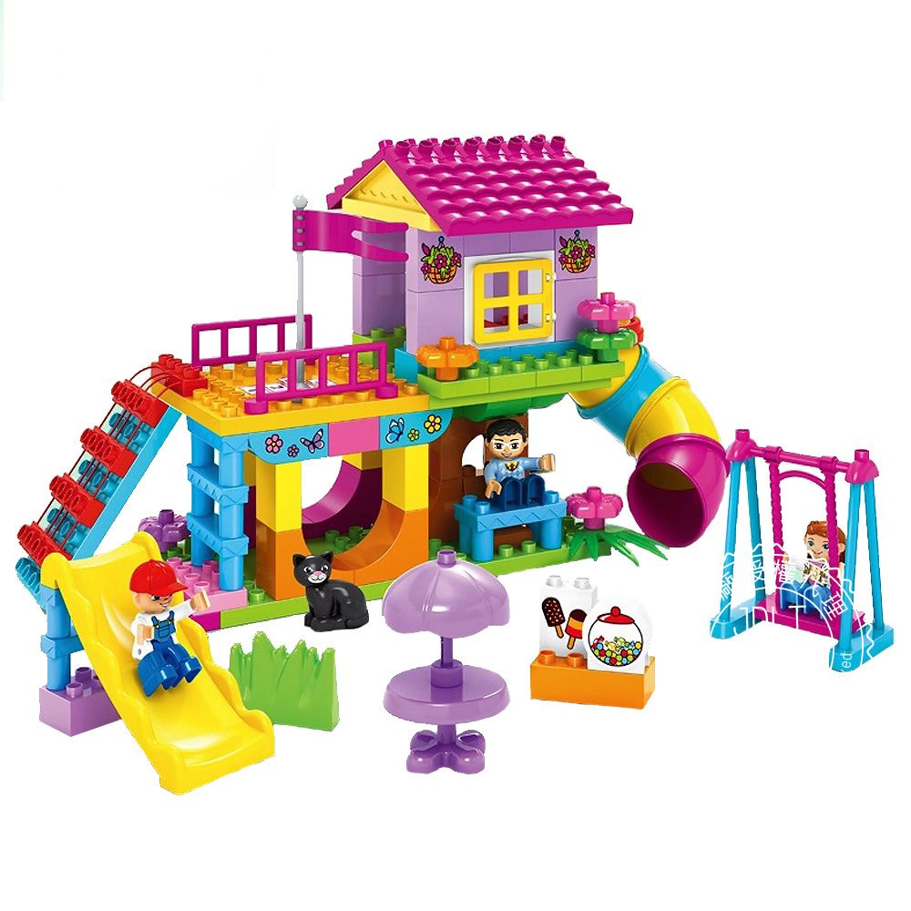 JDLT 大顆粒積木 城鎮系列 豪華遊樂場 - PChome 24h購物