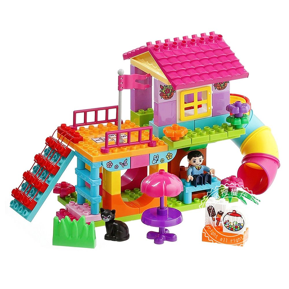 JDLT 大顆粒積木 城鎮系列 豪華遊樂場 - PChome 24h購物