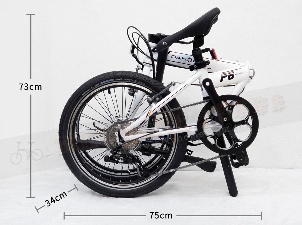 DAHON 大行 Archer P8(KBC083) 20吋8速大蘋果胎鉻鉬鋼折疊單車-白 - PChome 24h購物