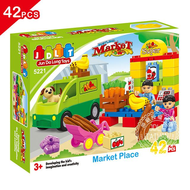 JDLT 大顆粒積木 戶外市集 - PChome 24h購物