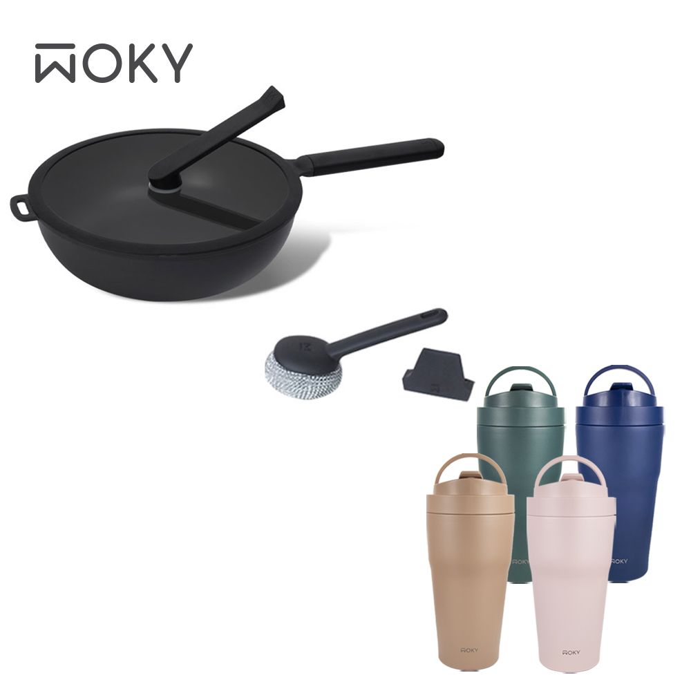 WOKY 沃廚 恰恰鍋26CM深煎鍋組 贈雙層陶瓷550ml - PChome 24h購物
