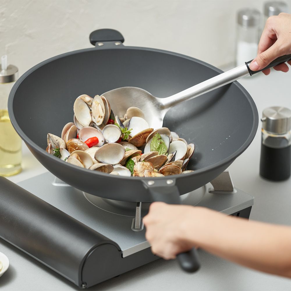 【WOKY 沃廚】極岩系列2.0 36CM炒鍋(台灣製/無塗層不沾鍋)無鍋蓋 - PChome 24h購物