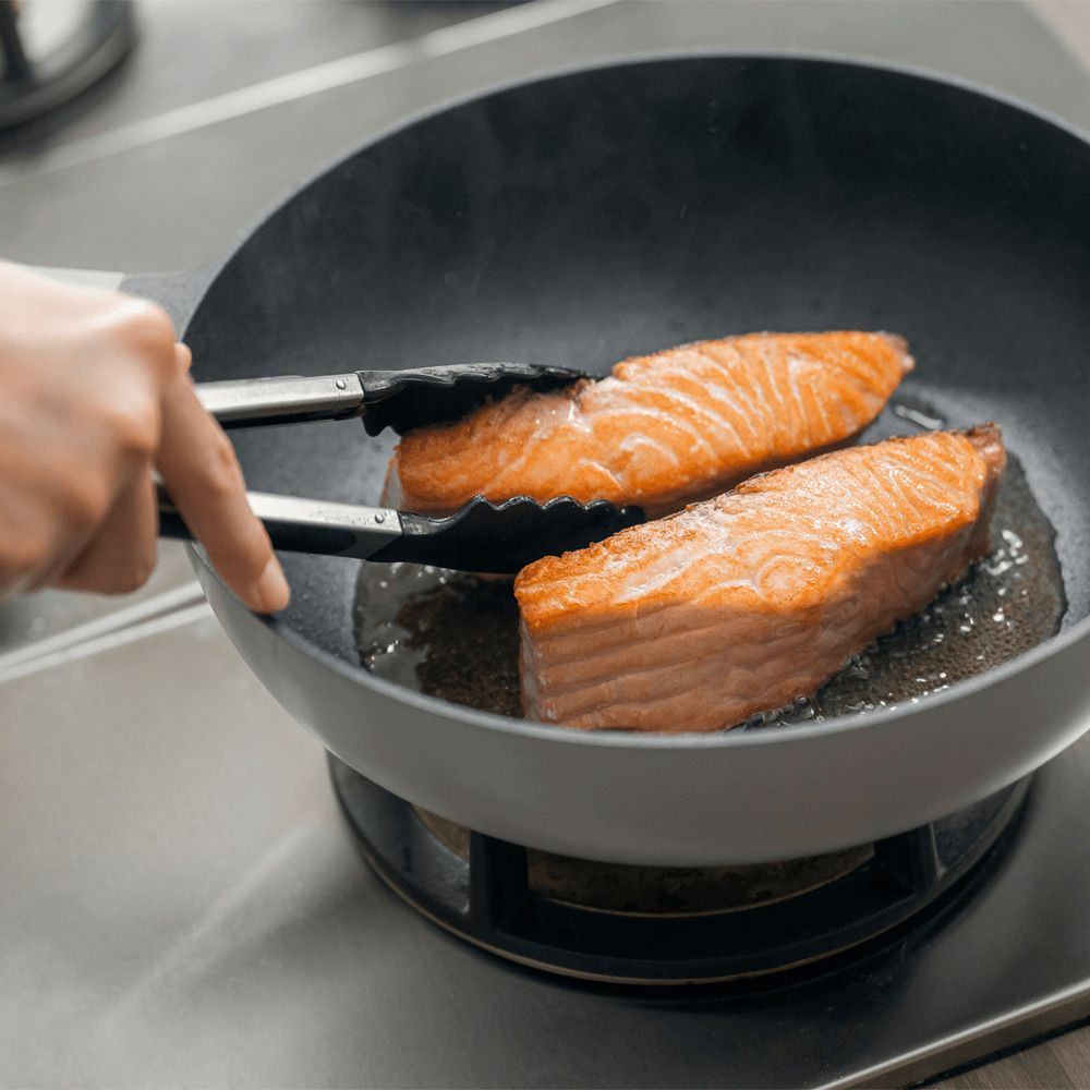 WOKY 沃廚 哈哈鍋2.0 不沾深煎鍋32CM(贈萬用矽膠料理夾) - PChome 24h購物