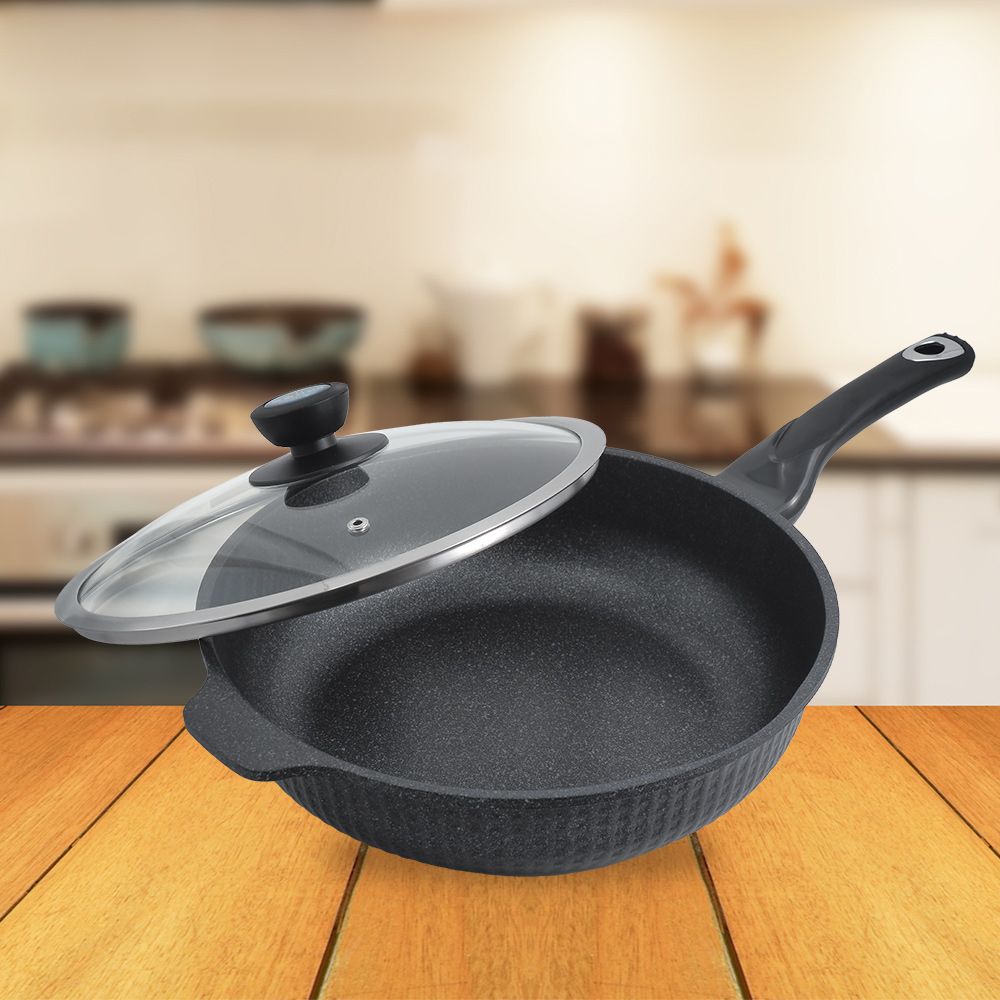 【一品川流】PERFECT 韓國 石墨烯IH不沾深型平底鍋-32cm (附玻璃蓋) - PChome 24h購物