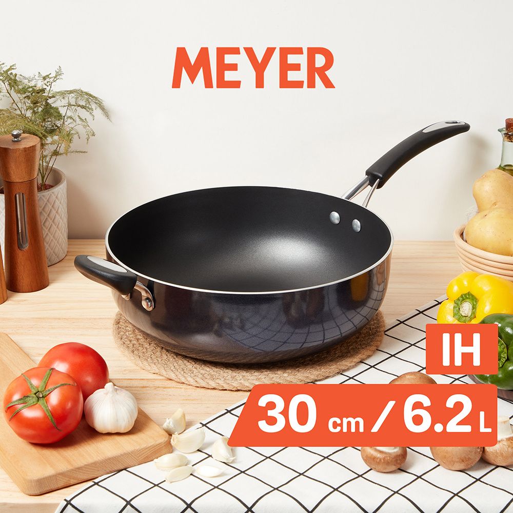 MEYER 美亞 IH藍寶石導磁不沾鍋30CM深炒鍋 - 超能耐磨系列 - PChome 24h購物
