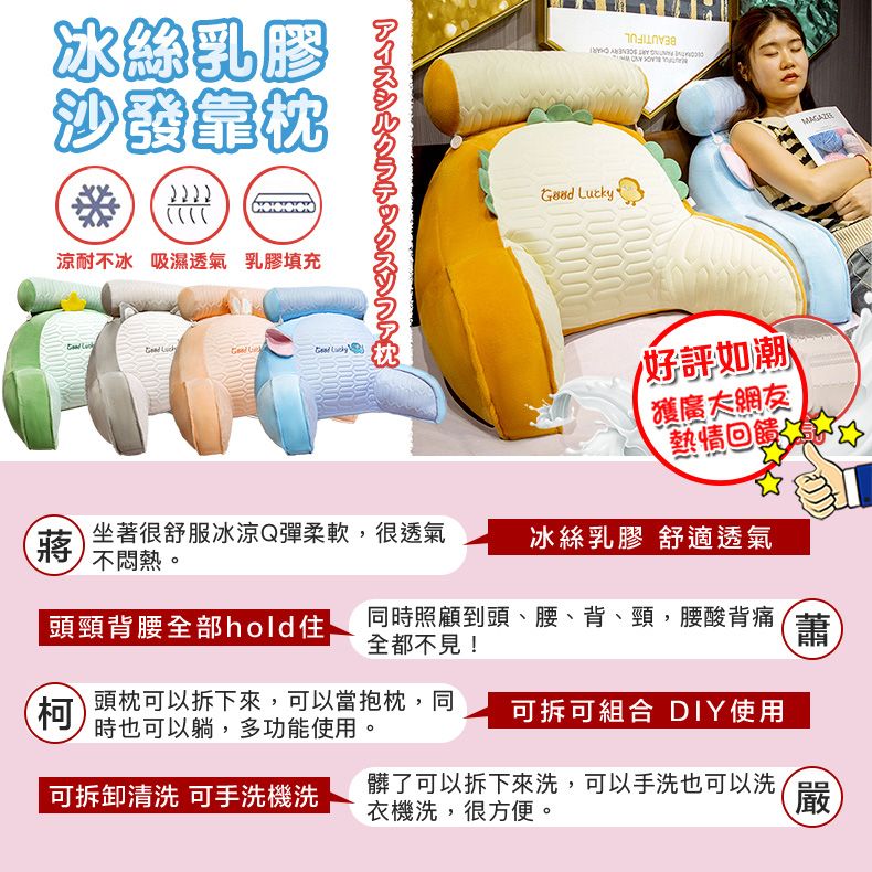 DaoDi 在地人 冰絲乳膠靠枕床頭靠枕特大號70x50cm(沙發靠墊/護腰靠枕/腰枕/腰靠枕 ) - PChome 24h購物