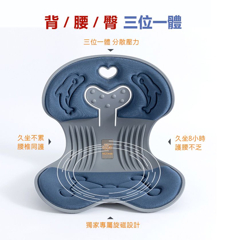 DaoDi 在地人 日本矯正坐墊防駝腰靠墊升級旋磁版(骨盆枕/護腰坐墊 /美臀坐墊/椅墊) - PChome 24h購物