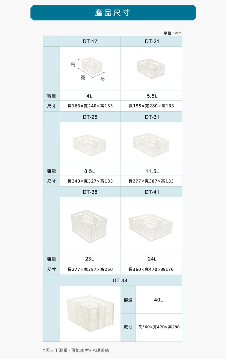 KEYWAY 聯府 【台灣】DT38 深型特大總理萬用收納籃-23L-6入 - PChome 24h購物