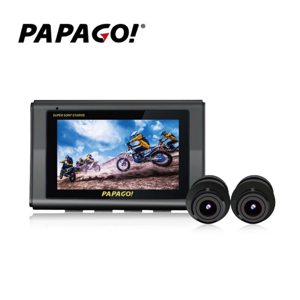 PAPAGO! PAPAGO MOTO 5 GPS-WIFI星光夜視雙鏡頭機車行車紀錄器32G記憶卡 - PChome 24h購物