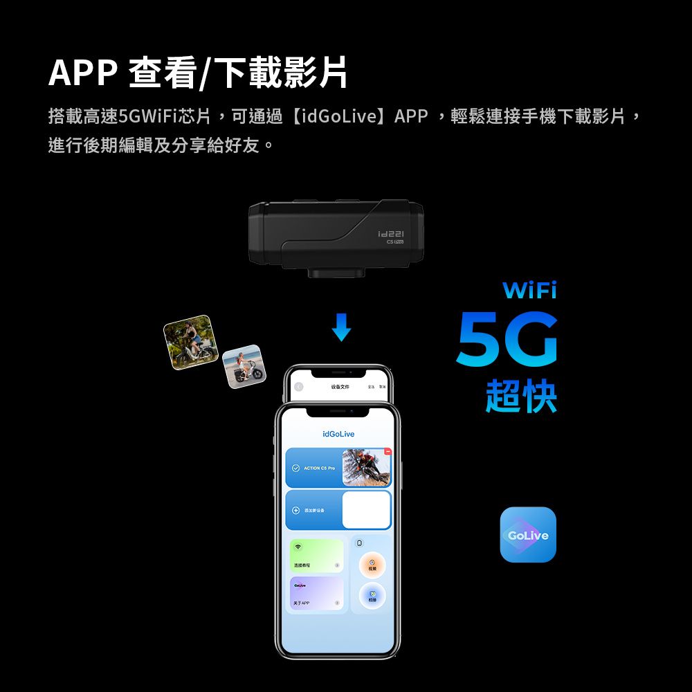 id221 Action C5 Pro(4K 機車 自行車 行車紀錄器 贈64G記憶卡) - PChome 24h購物