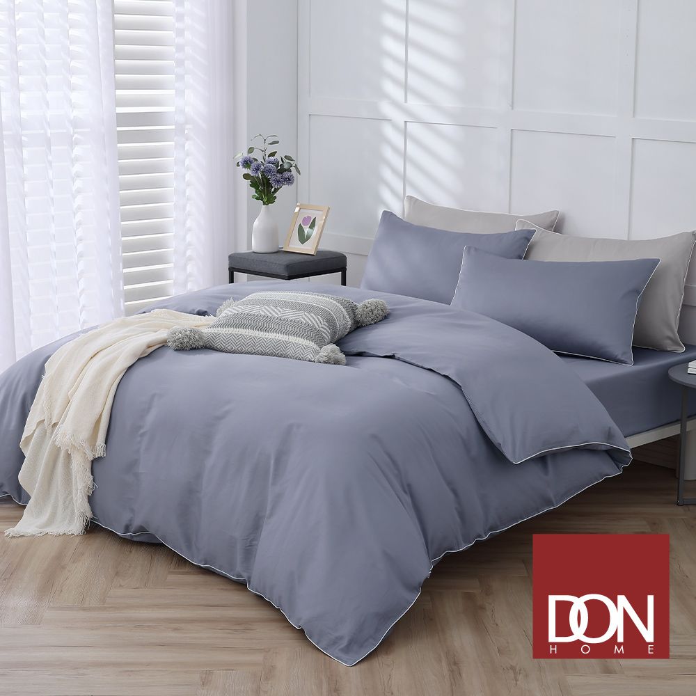 DON 時光漫旅 雙人300織長絨棉被套床包組-煙波藍 - PChome 24h購物